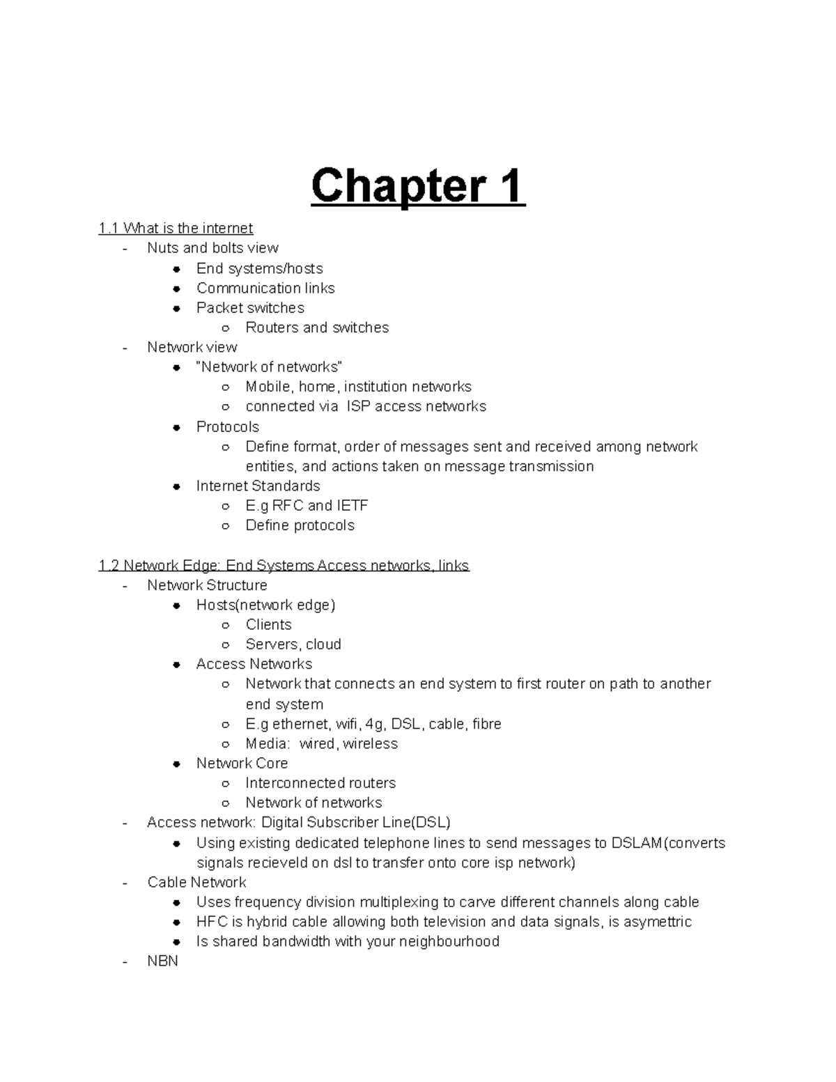 NetFun chapter 1 & 2 notes - Chapter 1 1 What is the internet - Nuts ...