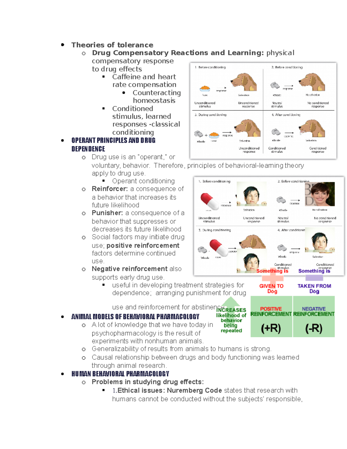 Theories of tolerance study guide notes psyc 333 - Theories of ...