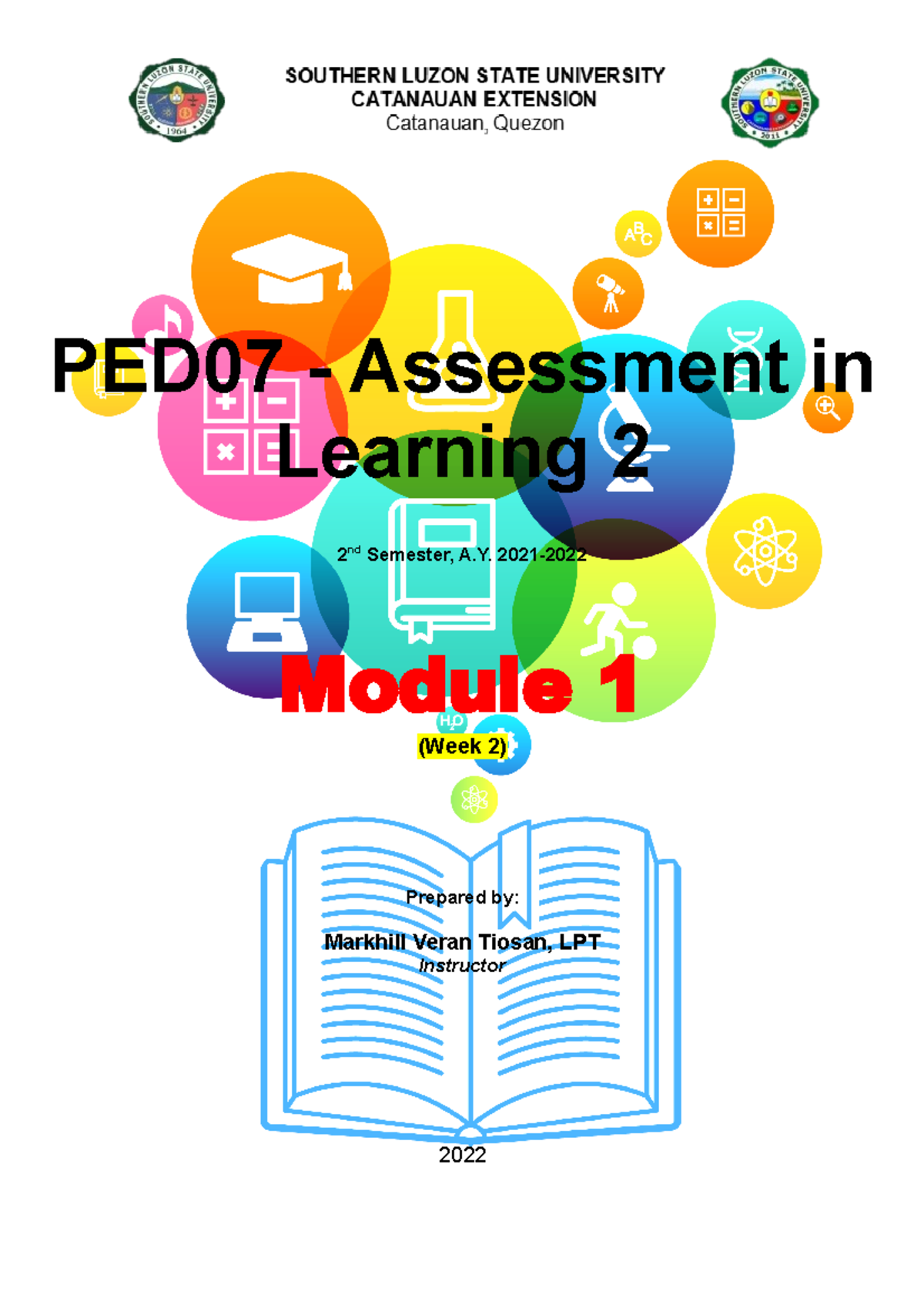 Module 1 - PED07 - PED07 - Assessment in Learning 2 2 nd Semester, A ...