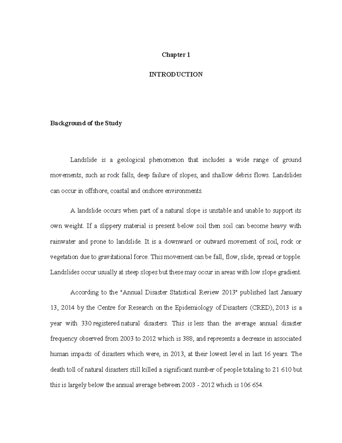 research papers - Chapter 1 INTRODUCTION Background of the Study ...