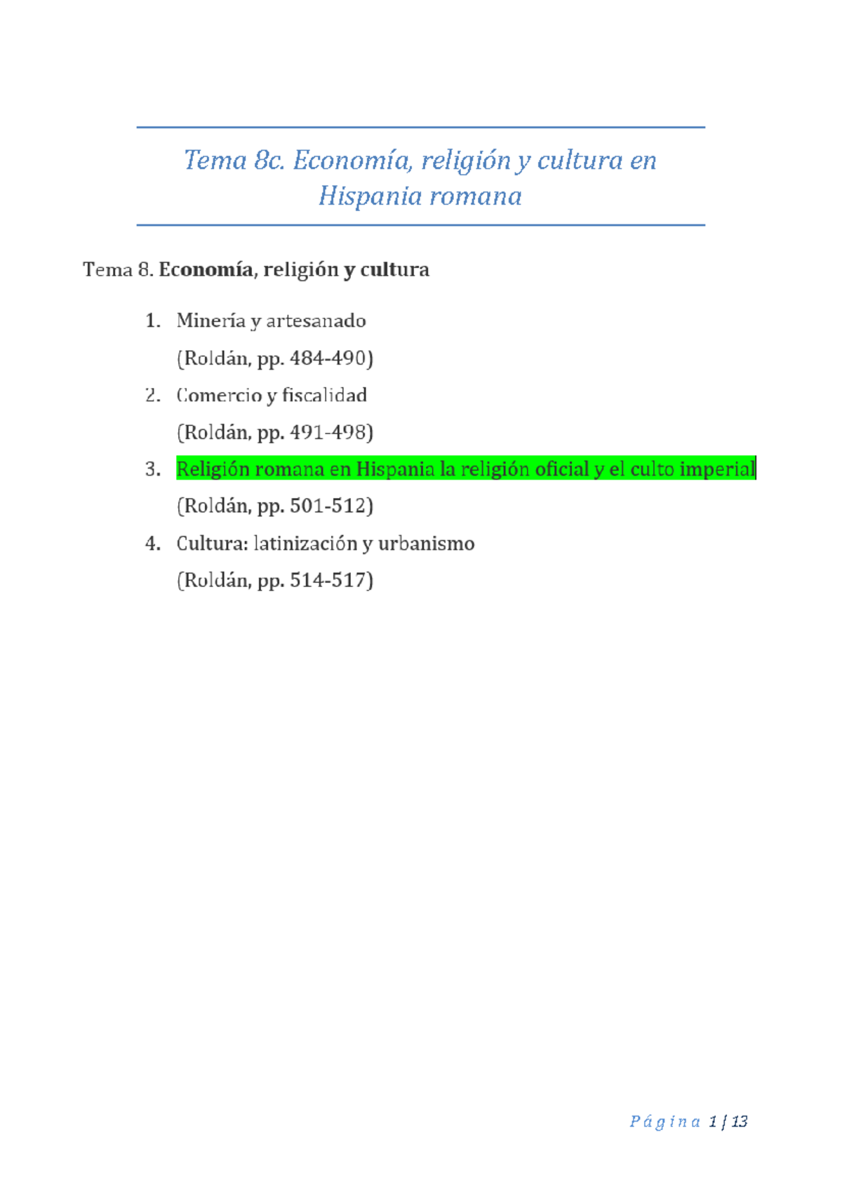 Tema 8c. Religión en Hispania romana - Tema 8c. Economía, religión y cultura en Hispania romana ...