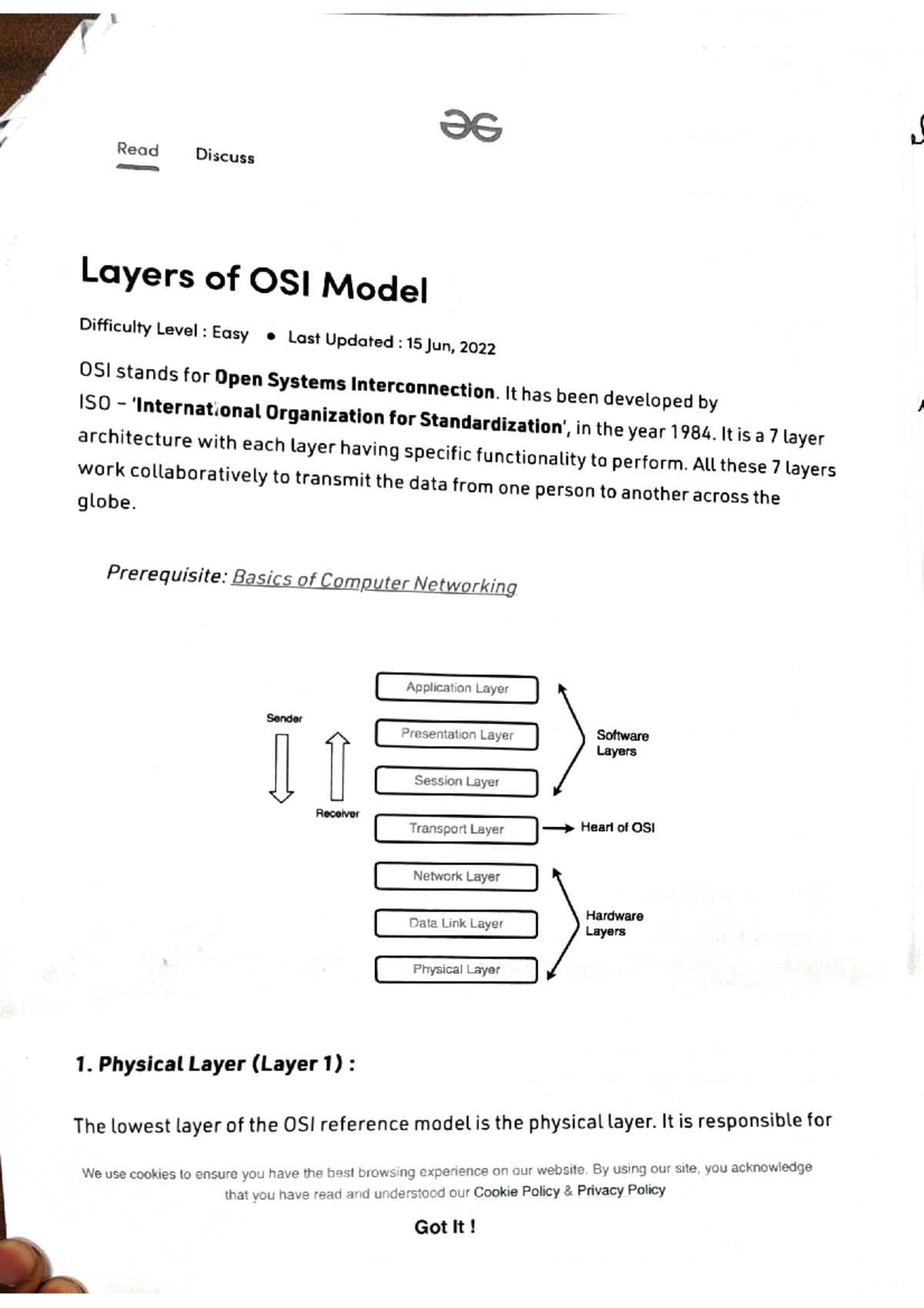 OSI layer - INE Full Stack Intern Assignment - 2G Read Discuss Layers of OSI Model Difficulty ...