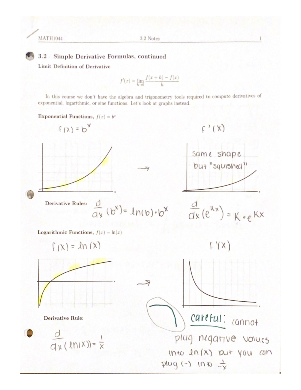 3.2 simple derivatives continued - MATH1061 - Studocu