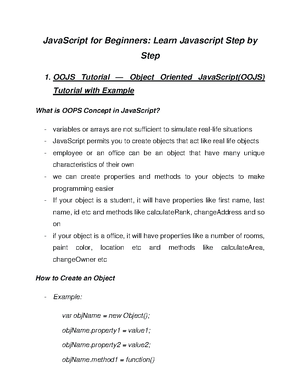 Type Script Part 3 - Lecture notes 9-11 - JavaScript for Beginners ...