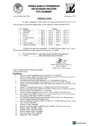 Final SSC-I Pakistan Studies Model Paper - Version No. ⓪ ⓪ ⓪ ⓪ ① ① ① ① ...