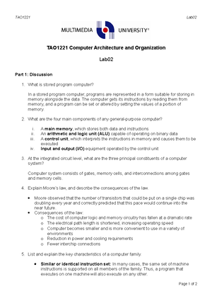 41378 - PYQ - Computer Architecture - Studocu