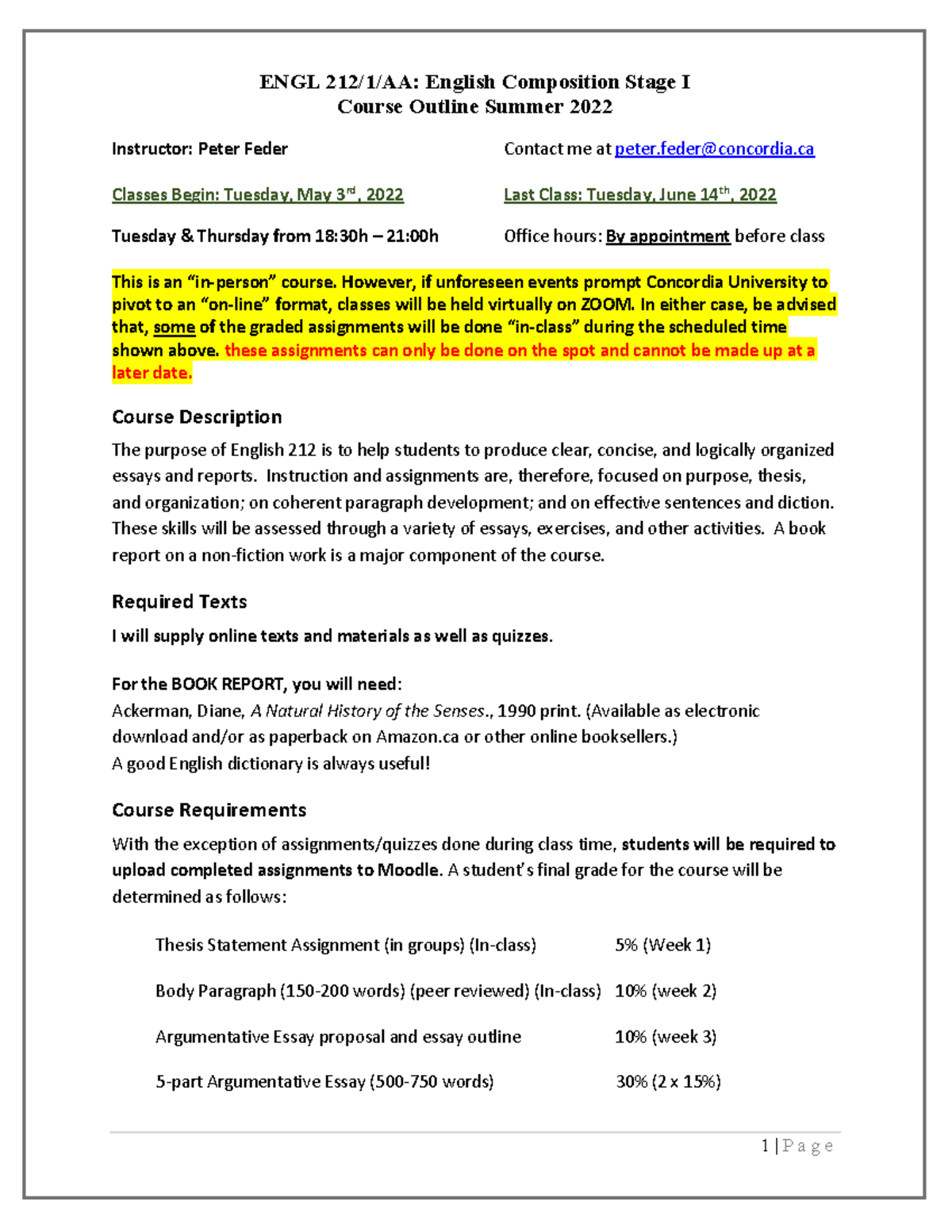 2022 ENGL 212 AA course outline summer 1 - Course Outline Summer 2022 ...