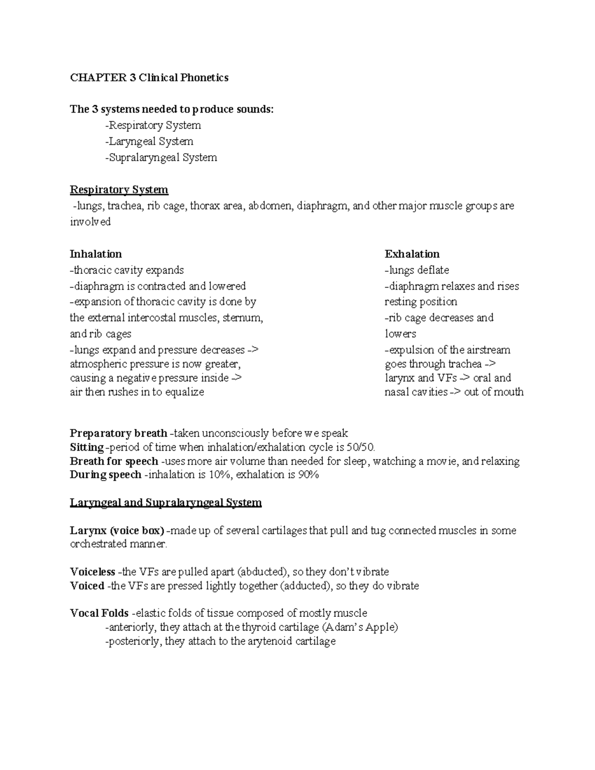 Chapter 3 Clinical Phonetics - CHAPTER 3 Clinical Phonetics The 3 ...