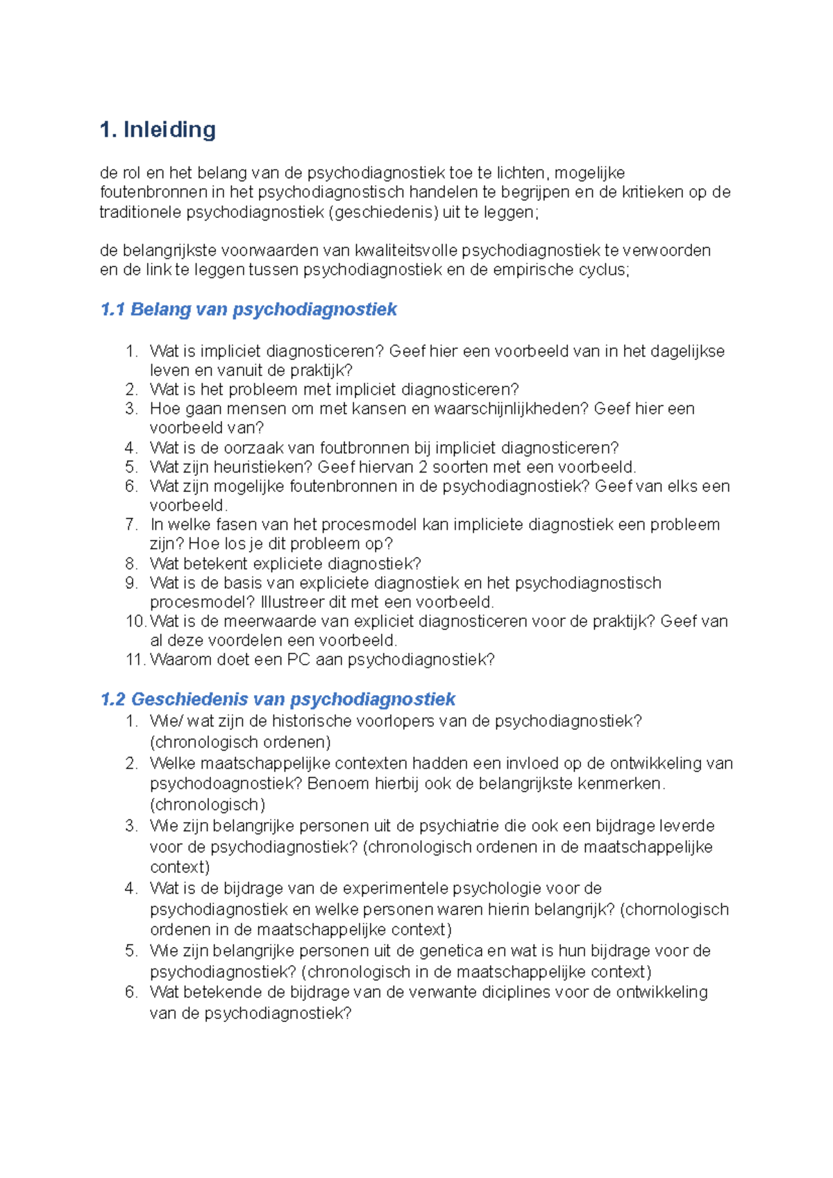 Alle doelstellingen en leerdoelen op het einde van de les PSD ...