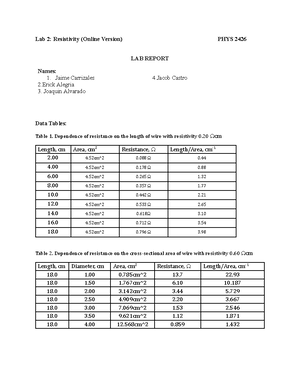 RLC Resonance- Lab Report modified-Virtual Lab - Series RLC Circuit ...