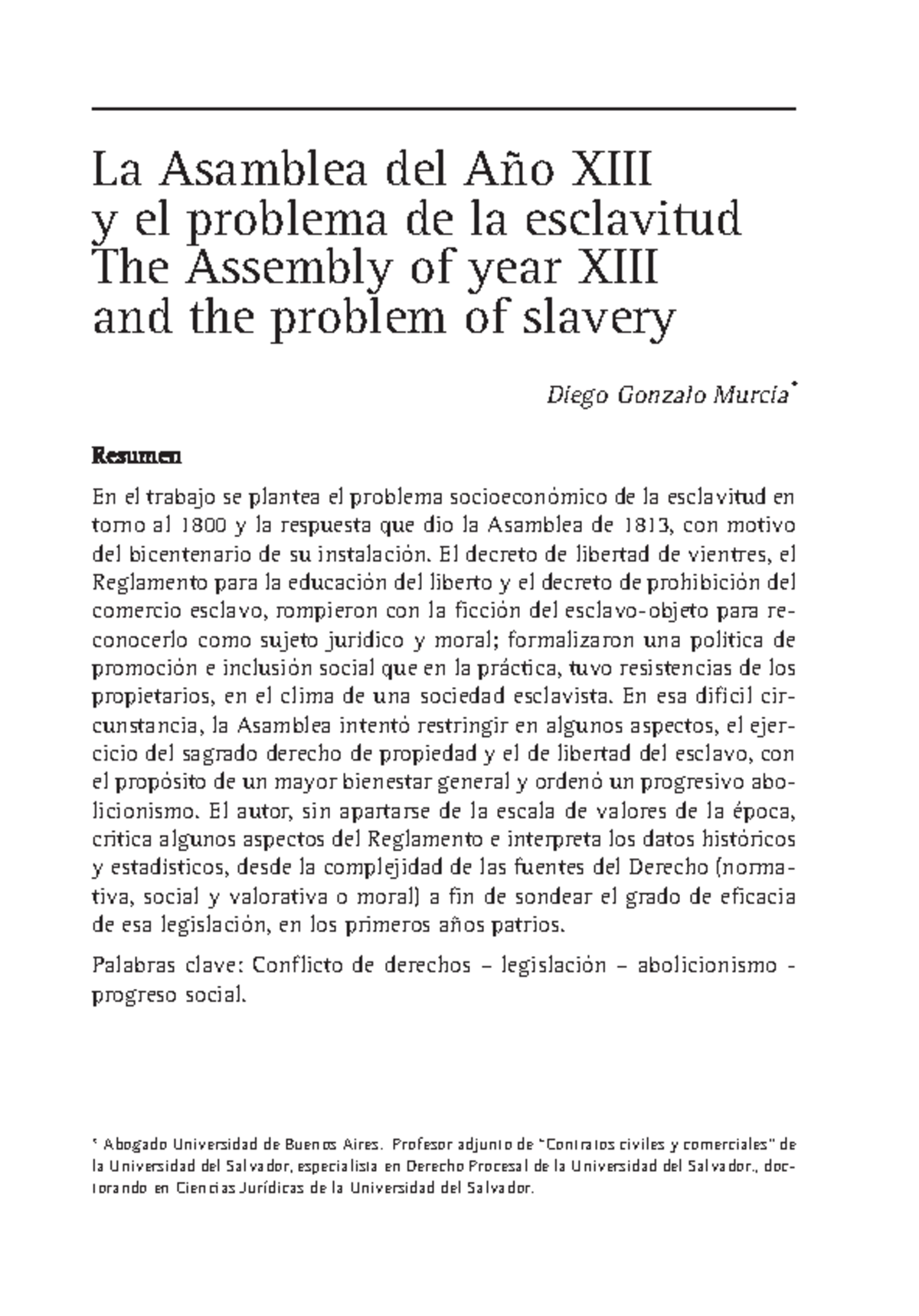 Asamblea Año XIII - La Asamblea del Año XIII y el problema de la ...