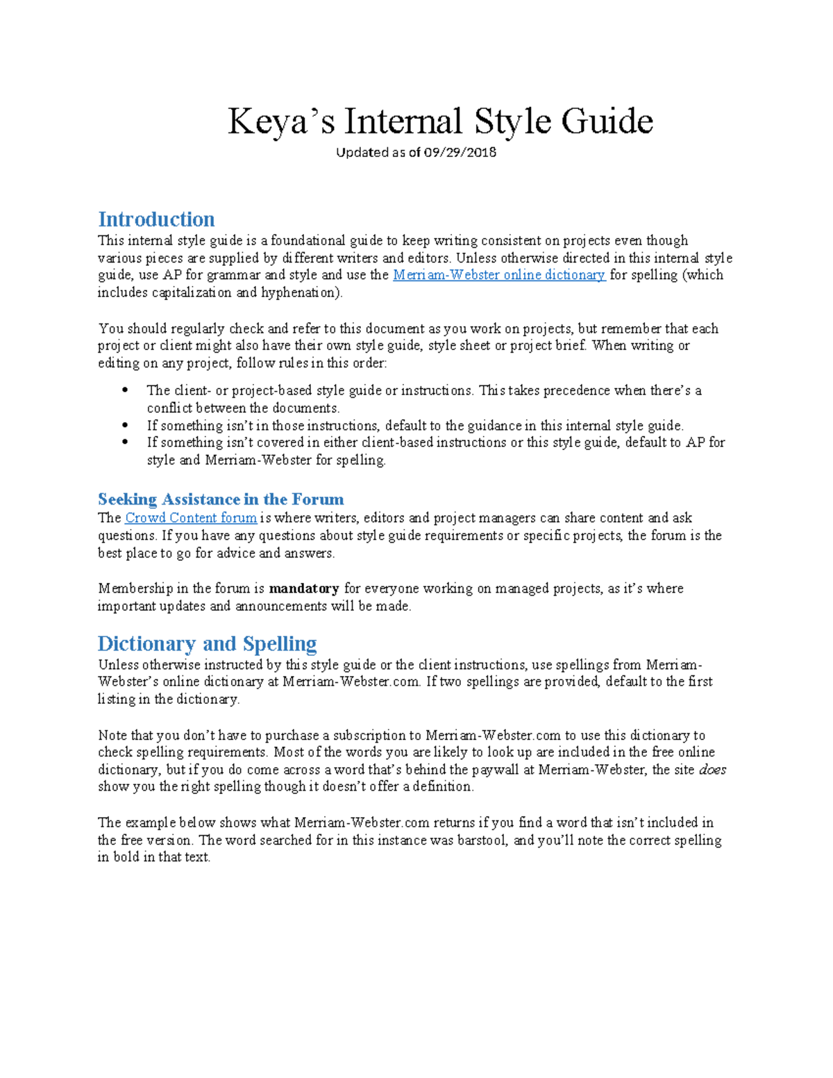 Article Writting Guide(1) - Keya’s Internal Style Guide Updated as of ...