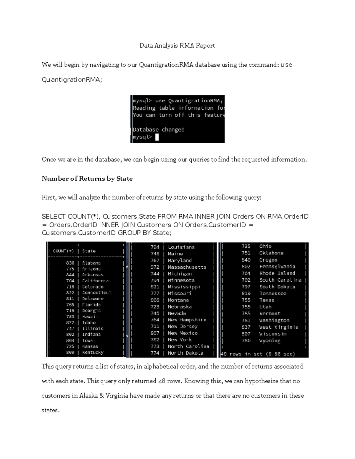 Module Seven Project Two - Data Analysis RMA Report - Data Analysis RMA ...