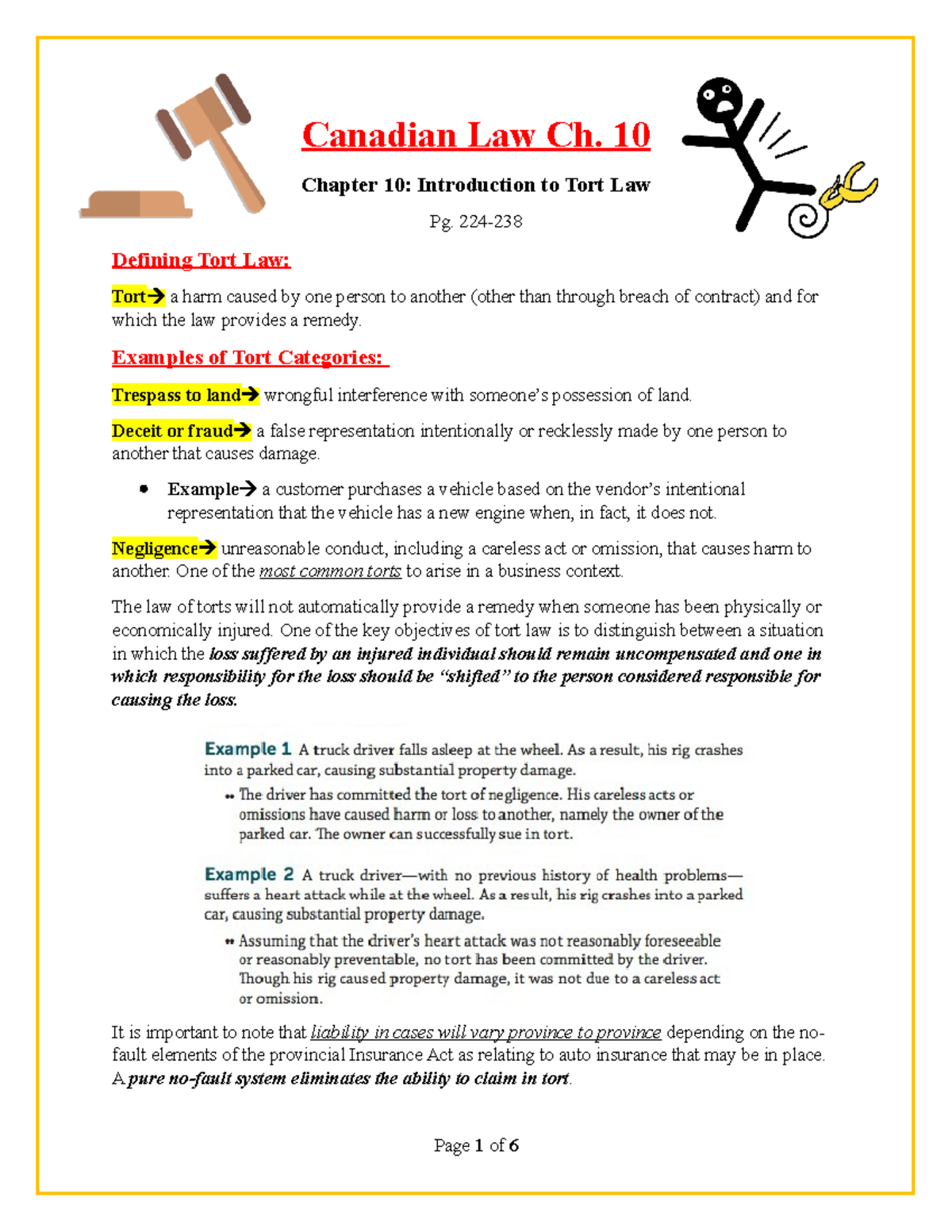 Canadian Law Ch 10 Note - Canadian Law Ch. 10 Chapter 10: Introduction ...