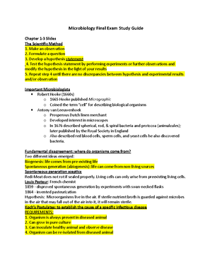 Microbio Lab Exam 1 SG - Lecture notes exam 1 - Microbiology-BIOL 2440 ...