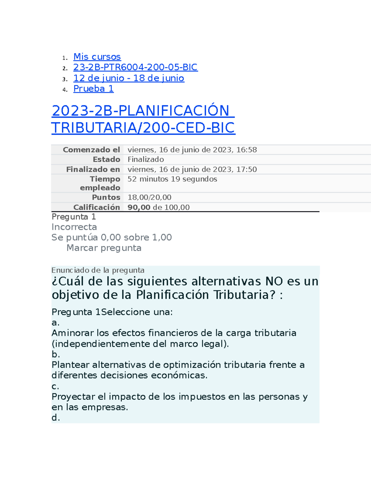 Prueba 1 - Mis cursos 23-2B-PTR6004-200-05-BIC 12 de junio - 18 de ...
