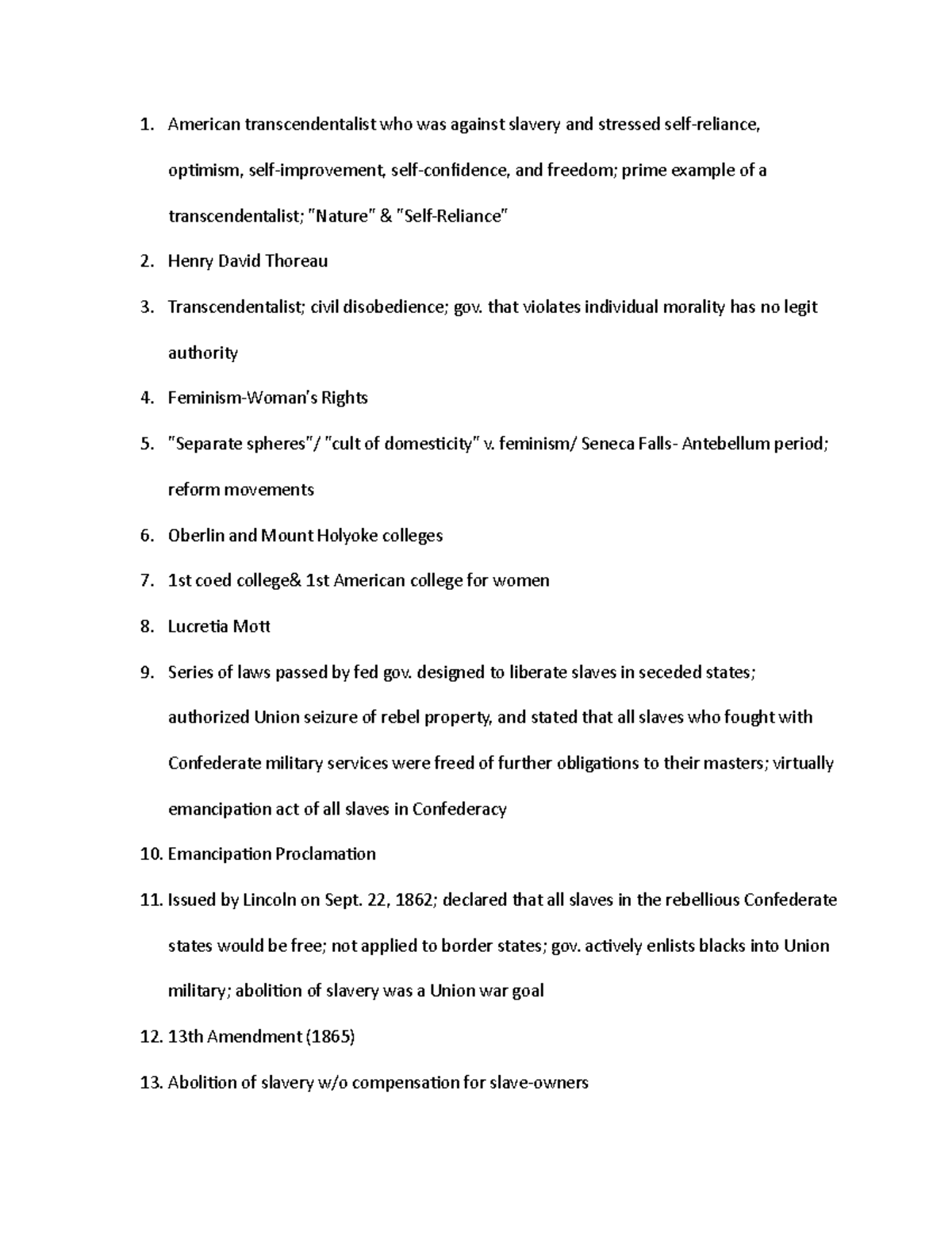 Busmgt 490 19 - notes - American transcendentalist who was against ...