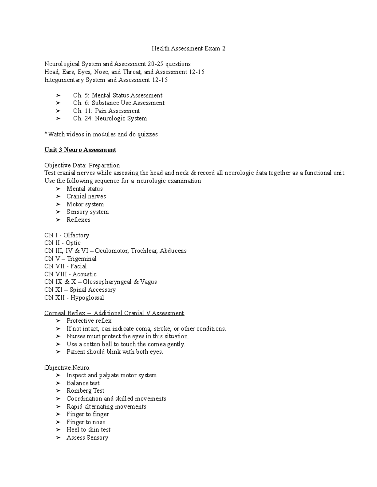 Hlth Exam 2 - Lecture notes for exam 2 of health assessment. - Health ...