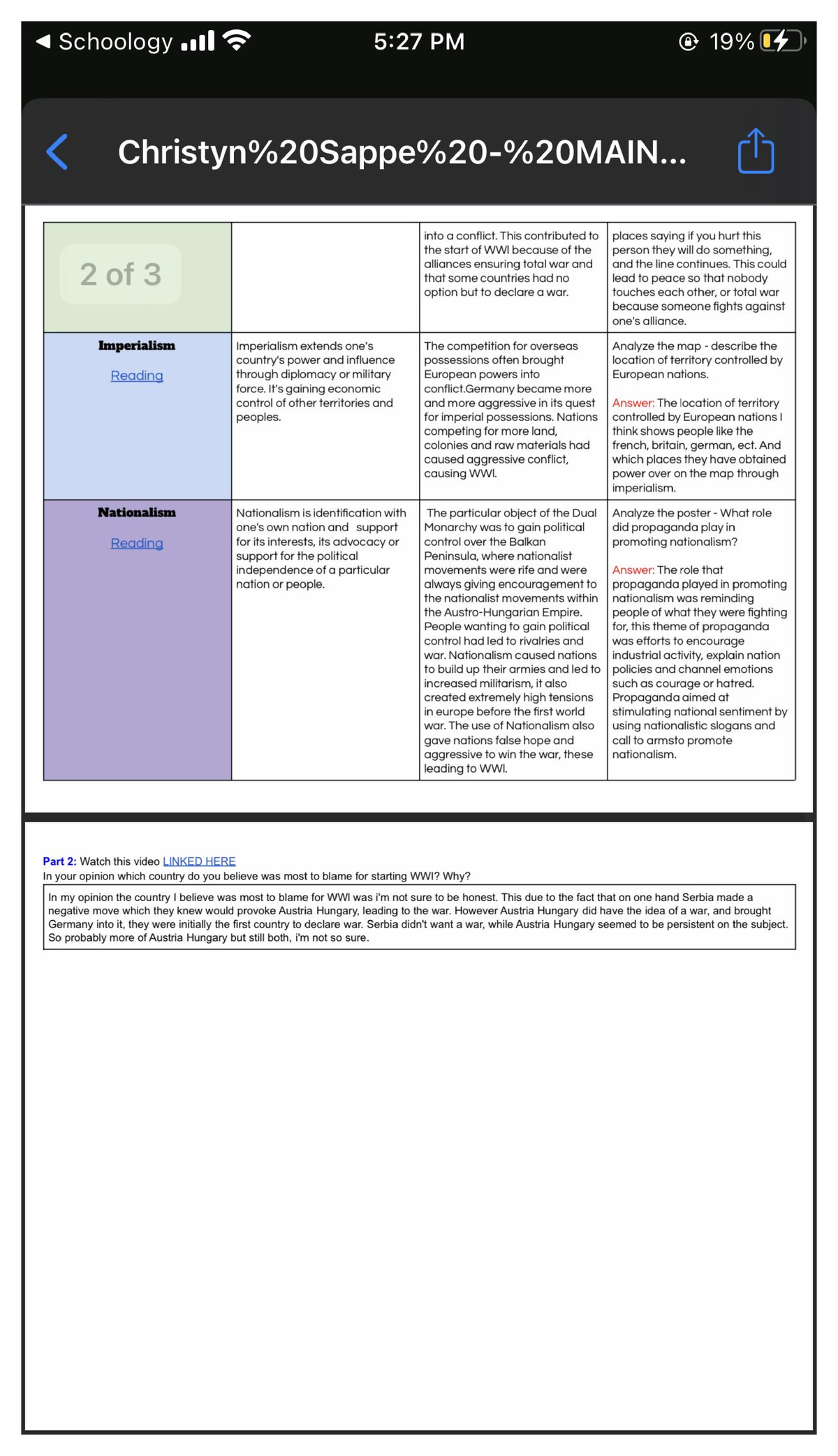 THE MAIN CAUSES OF WORLD WAR 1 - HIST1024 - Studocu