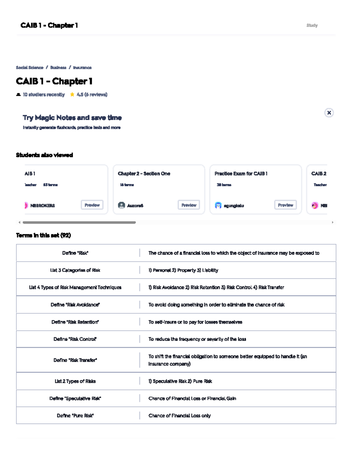 Chap1 - Summary Insurance council of bc - caib 1 - Studocu