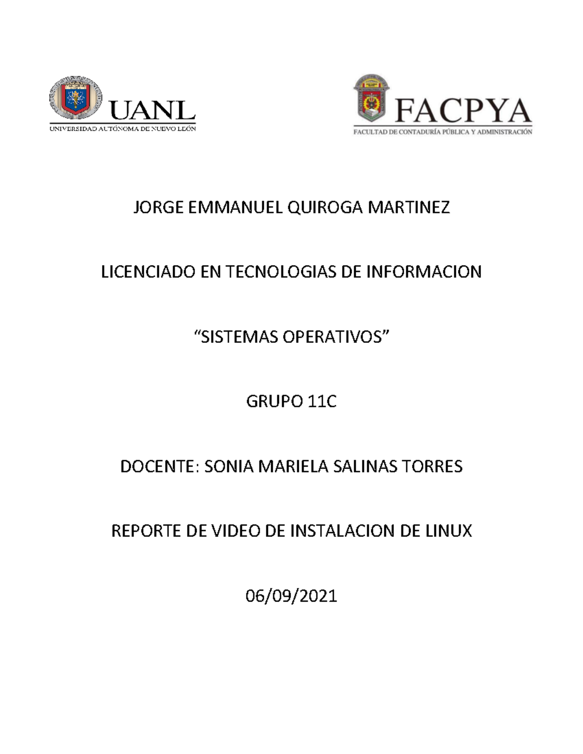 Reporte Cap4 Linux - JORGE EMMANUEL QUIROGA MARTINEZ LICENCIADO EN TECNOLOGIAS DE INFORMACION ...