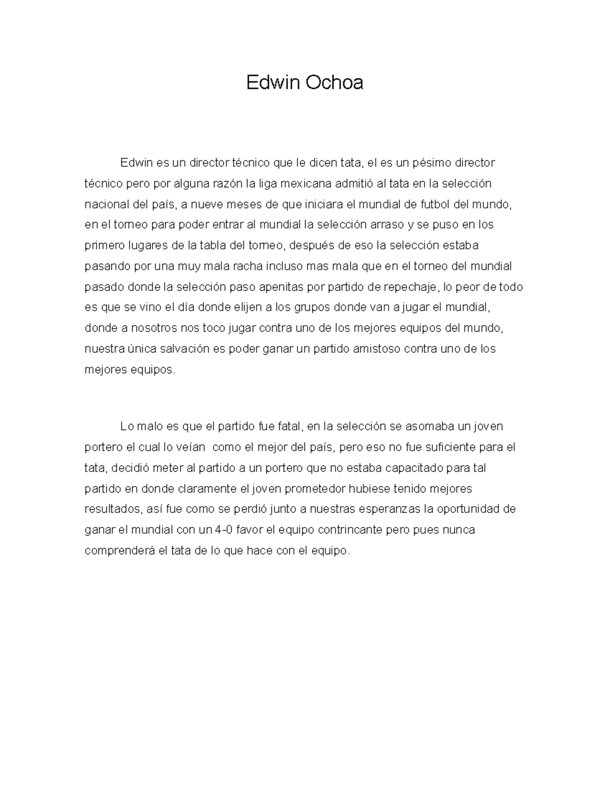 Edwin Ochoa - reto 2 - Edwin Ochoa Edwin es un director técnico que le ...