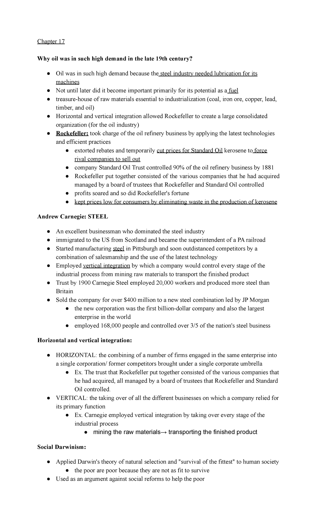 17 18 Reading Notes - Chapter 17 Why oil was in such high demand in the ...