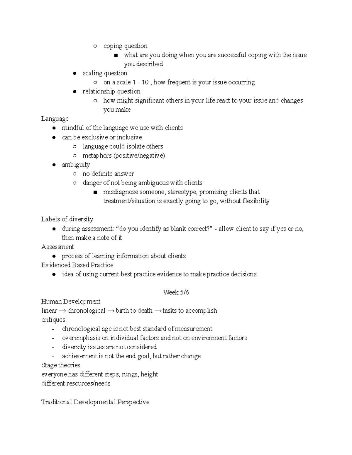 Sw 330 - this course is taught by myrick. it is about human behavior ...