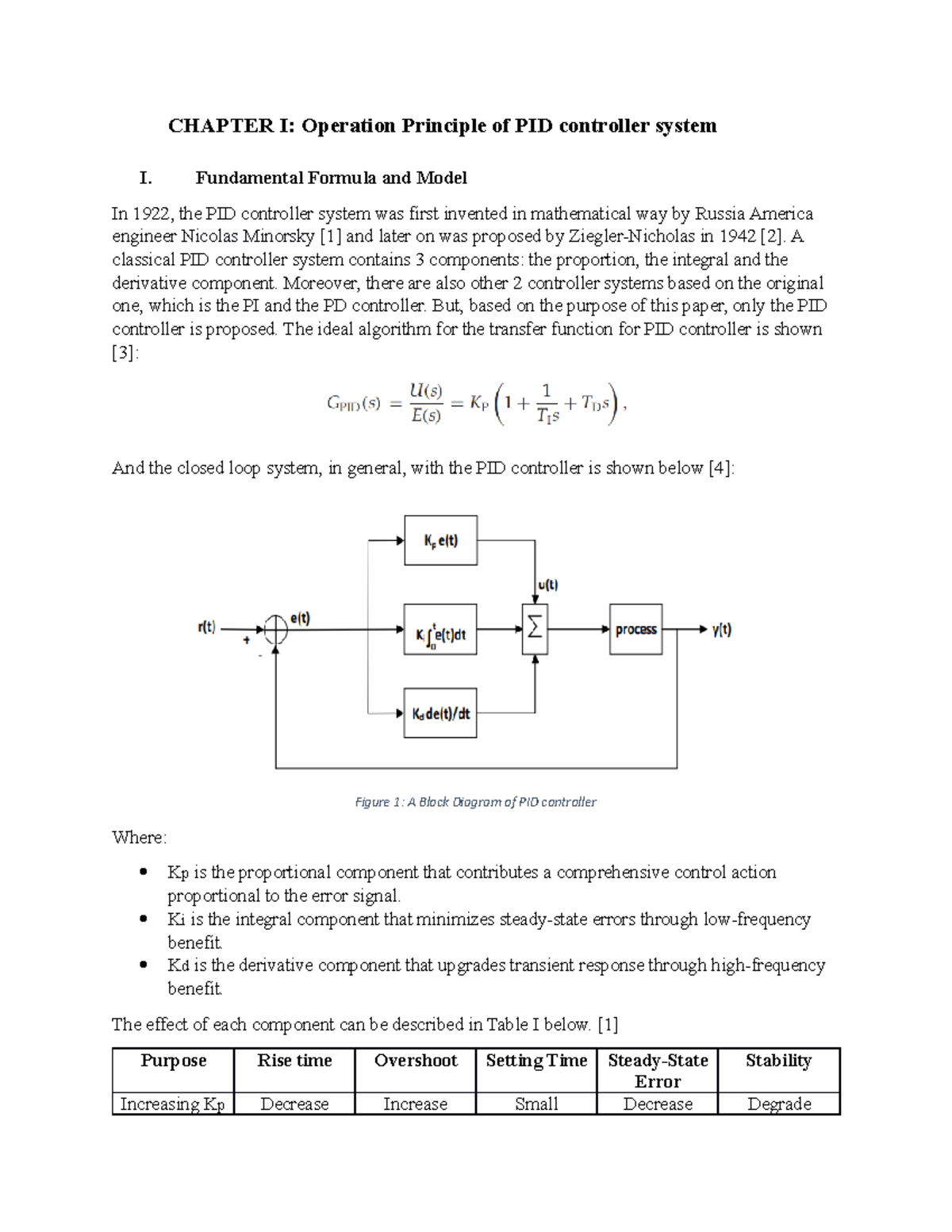 Chapter I - Just something - CHAPTER I: Operation Principle of PID ...