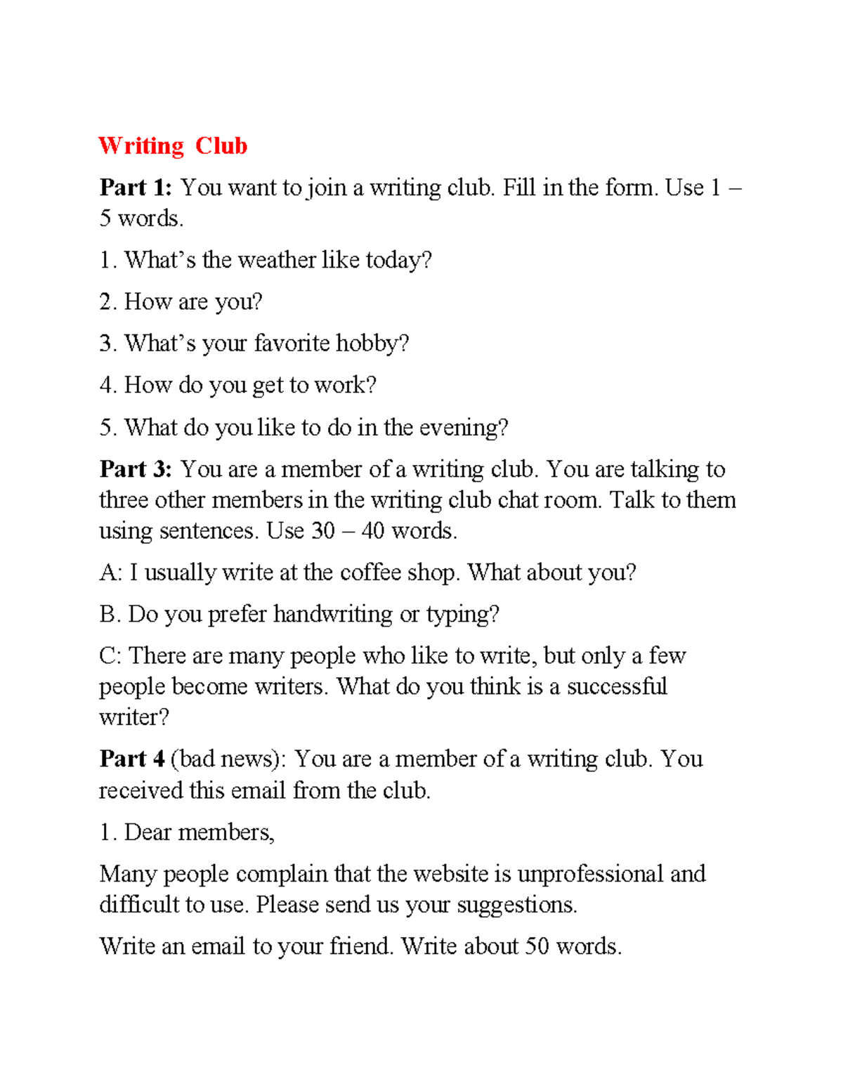 Writing Club - 333 - Writing Club Part 1: You want to join a writing ...