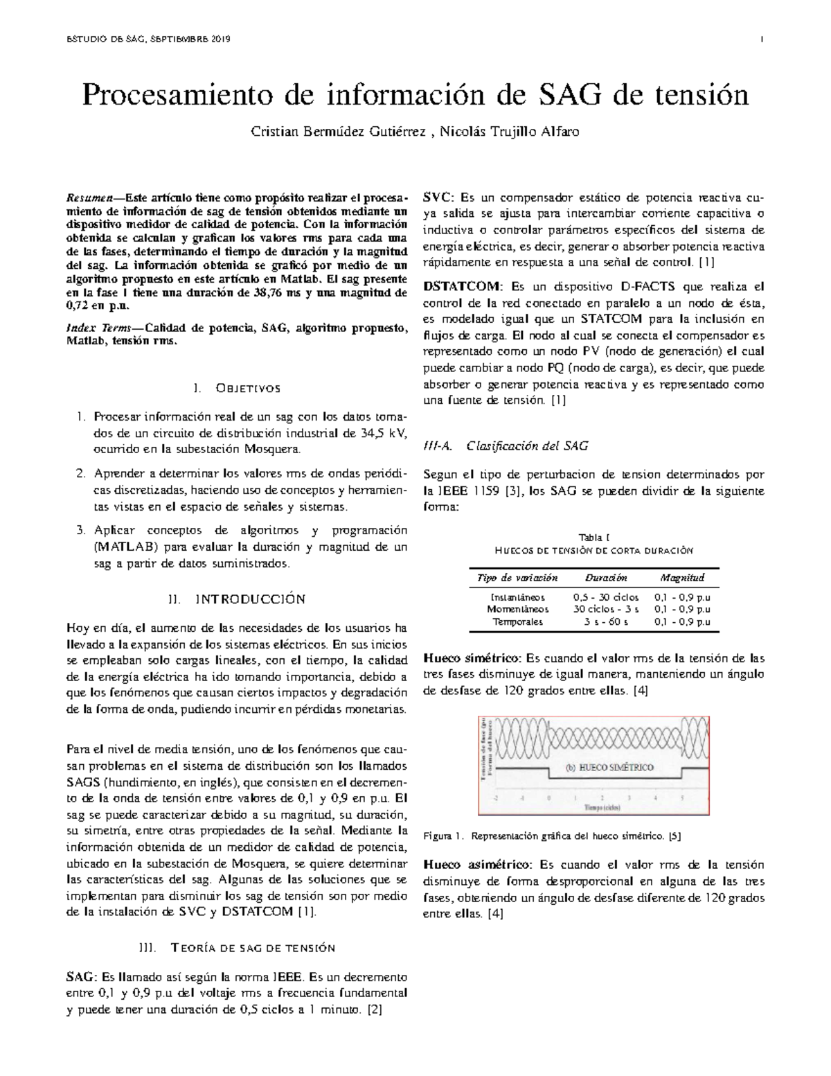 Procesamiento de informacion de SAG de tension - Procesamiento de ...