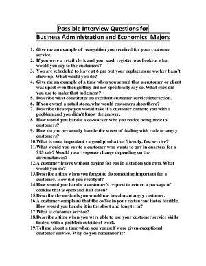 Possible Interview Questions For Interns 2 3 4 5 Tell Me What