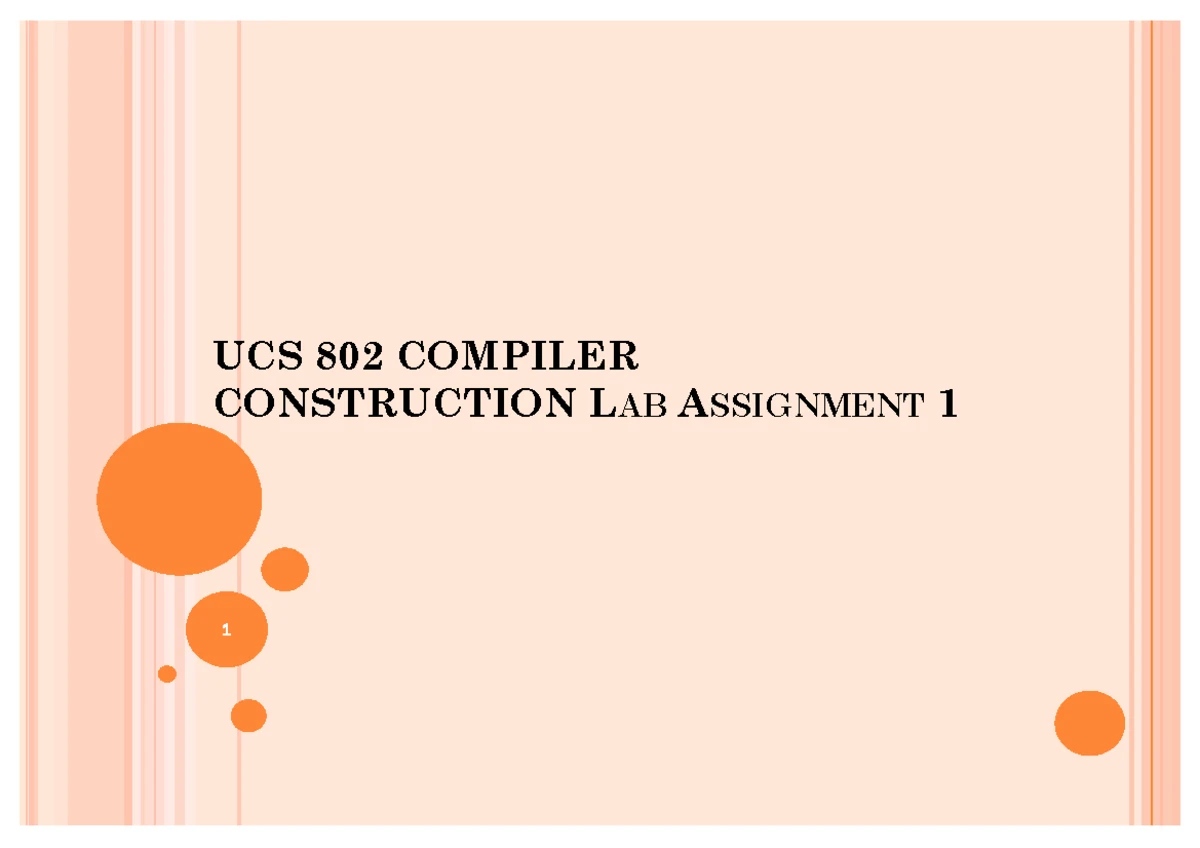 Compiler assignment - 2 - COMPILER CONSTRUCTION ASSIGNMENT – 1 ...