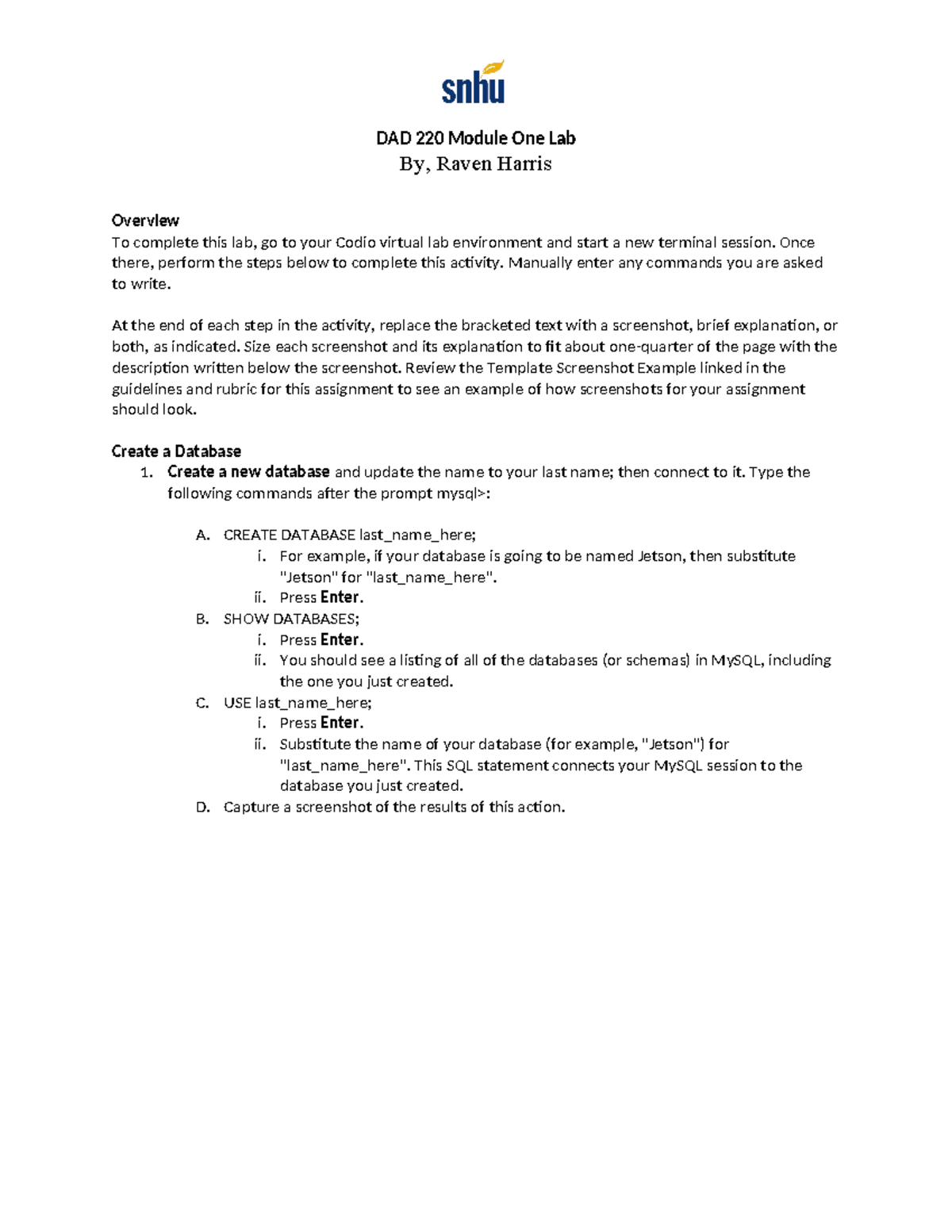 DAD 220 Module One Lab - coding - DAD 220 Module One Lab By, Raven ...