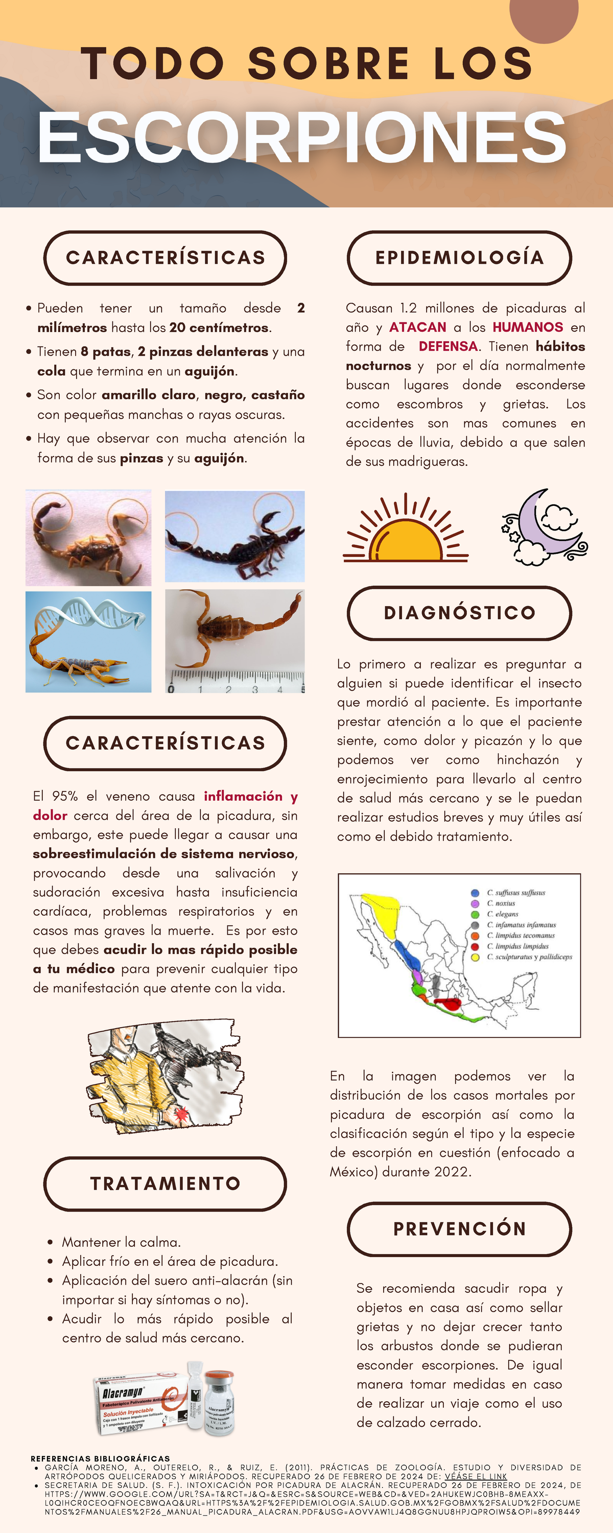2 - Escorpiones - E P I D E M I O L O G Í A Lo primero a realizar es preguntar a alguien si ...