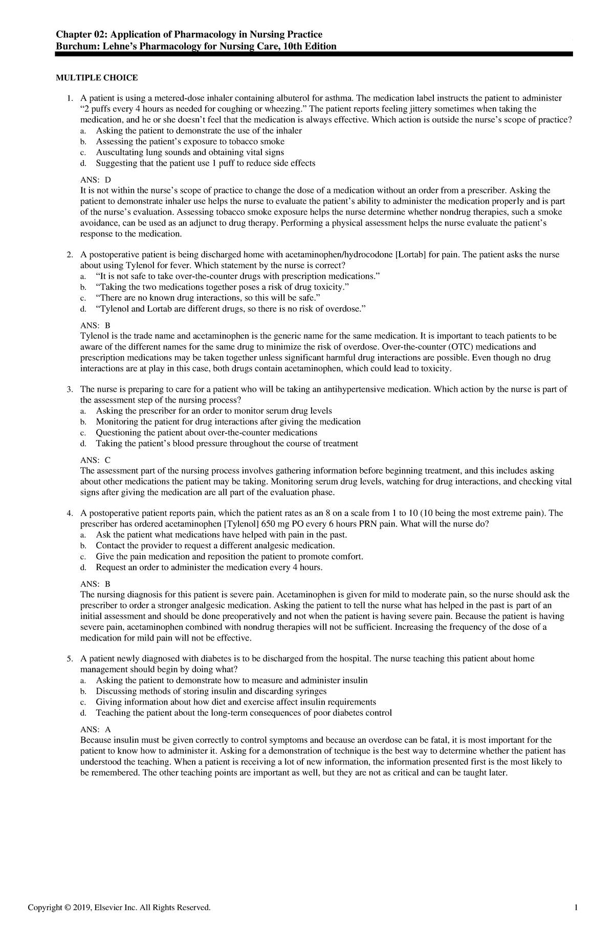 Exam View - Chapter 002 - practice questions - Copyright © 2019 ...