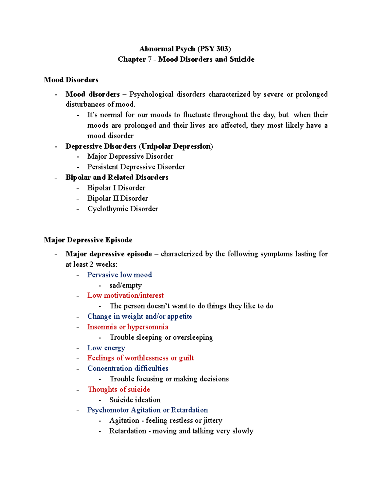 Mood Disorders and Suicide - It’s normal for our moods to fluctuate ...