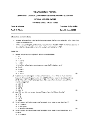 Fluid mechanics practice worksheet - B: Will one atmosphere pressure be ...
