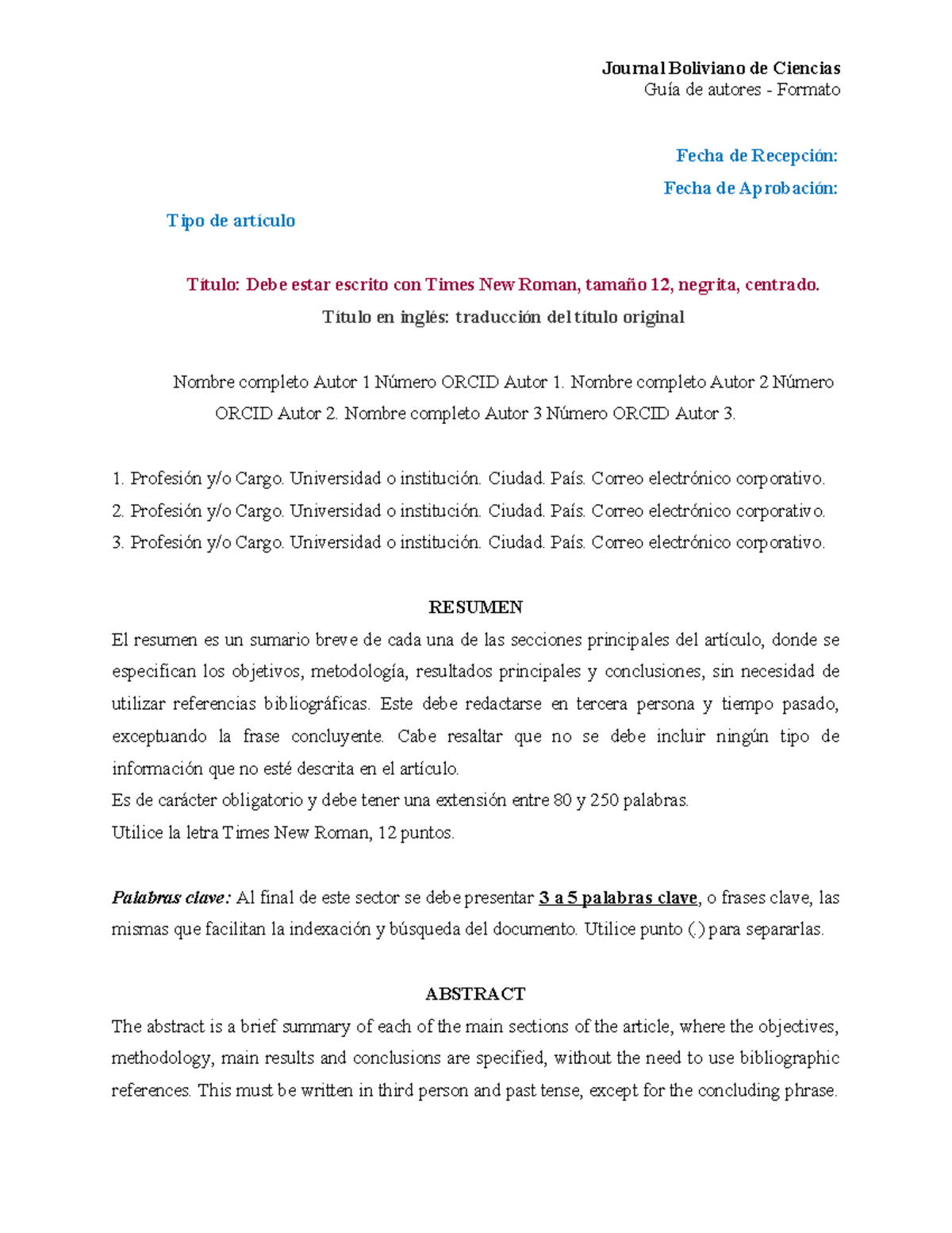 Guia jbc (5) - articulo - Guía de autores - Formato Fecha de Recepción ...