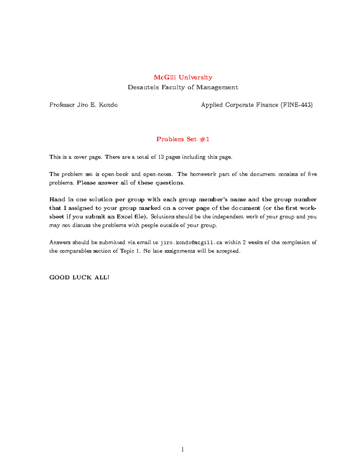 Problem Set 1 - Jiro - McGill University Desautels Faculty of ...