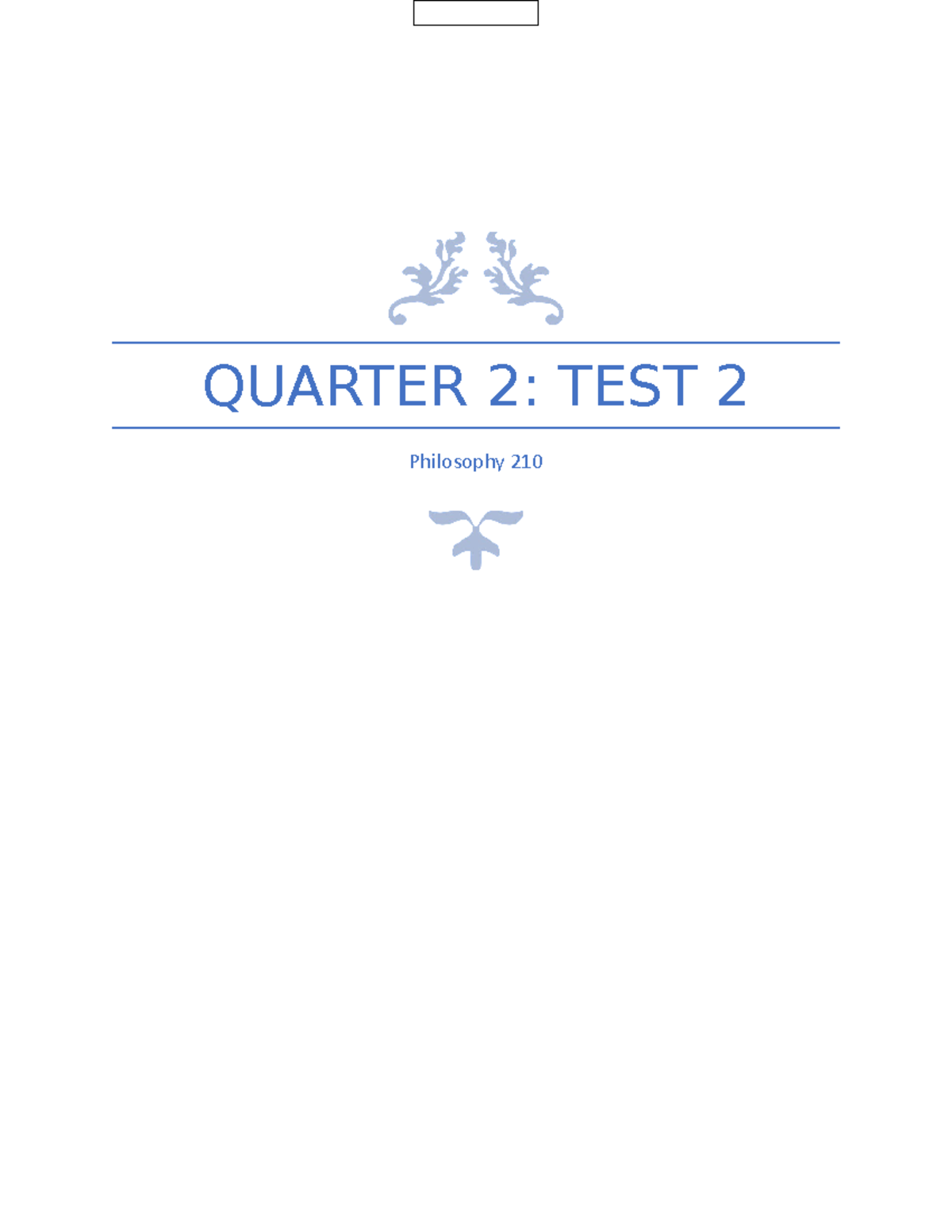 TEST 2q2 - QUARTER 2: TEST Philosophy SECTION A: QUESTON 1 Ubuntu and ...