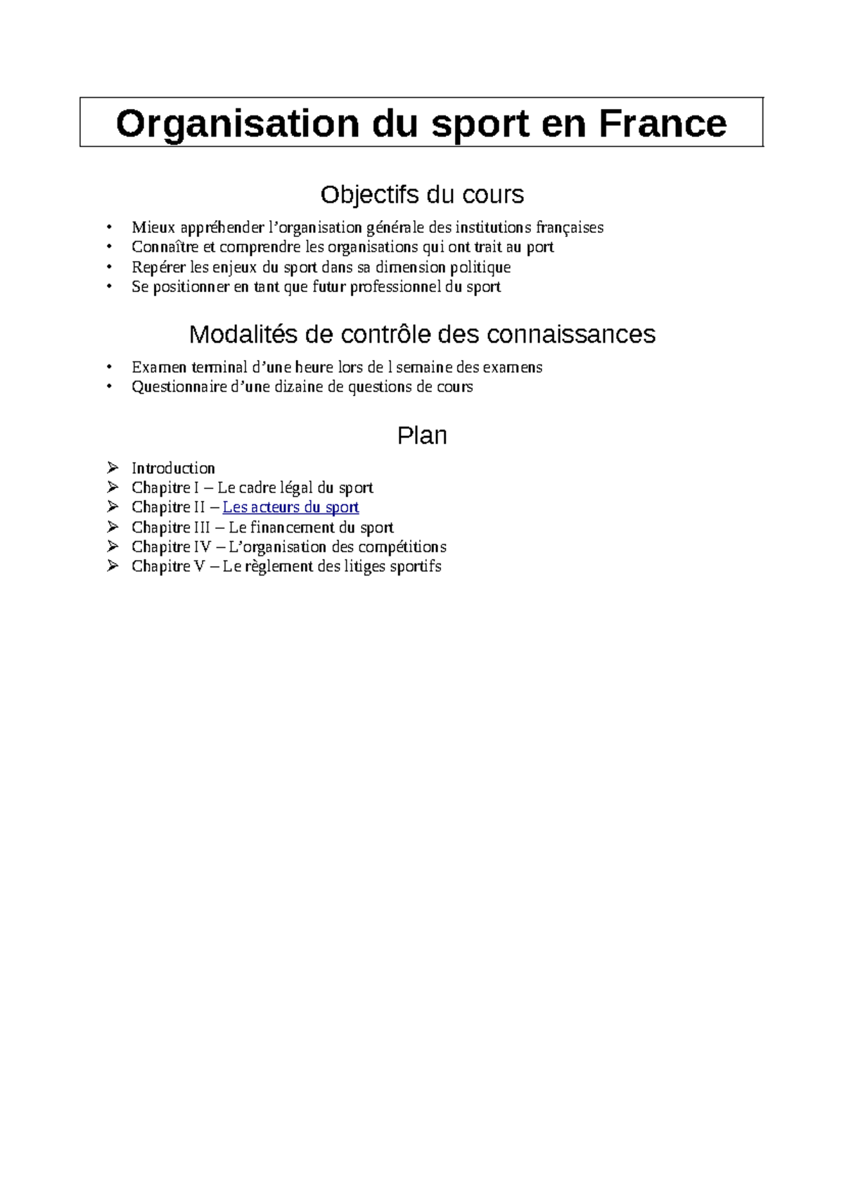 Organisation du sport en France - Organisation du sport en France ...
