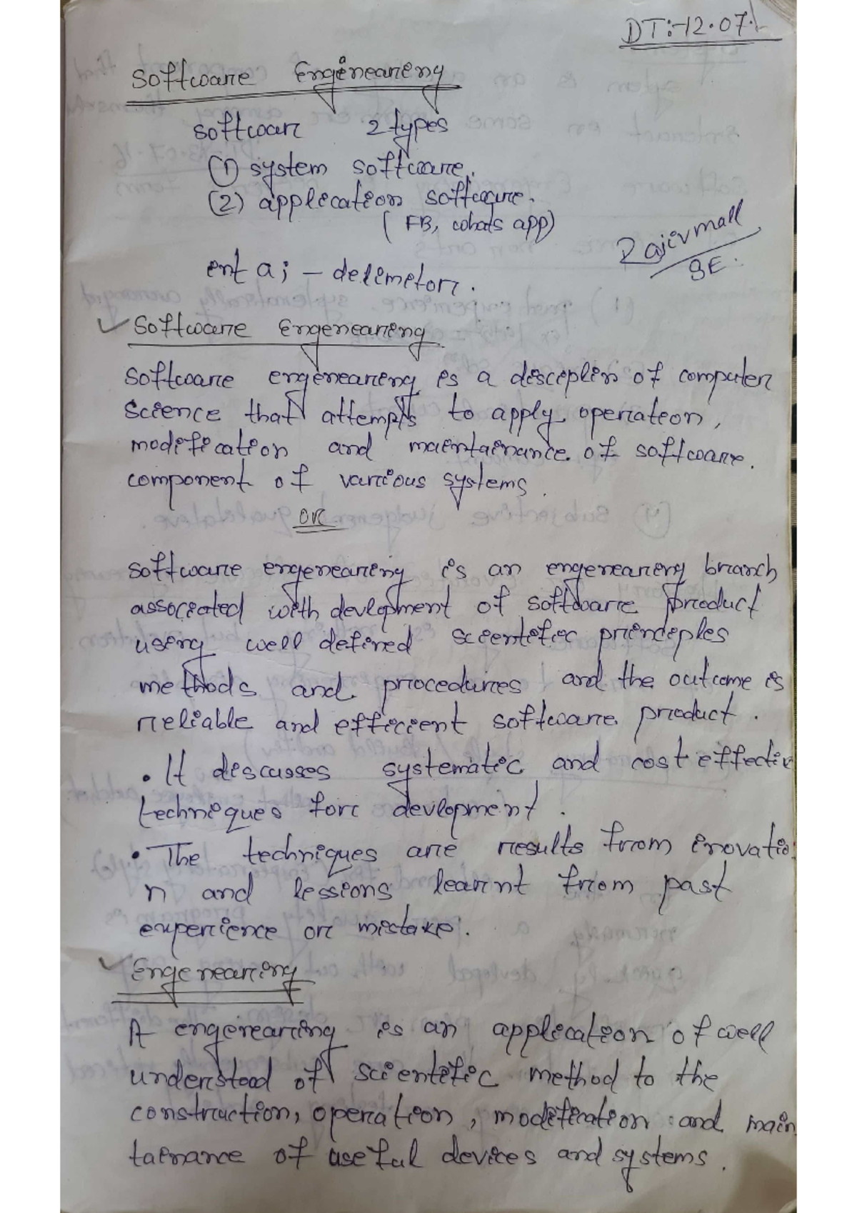 SE Notes - software engineering all modules covered - software ...