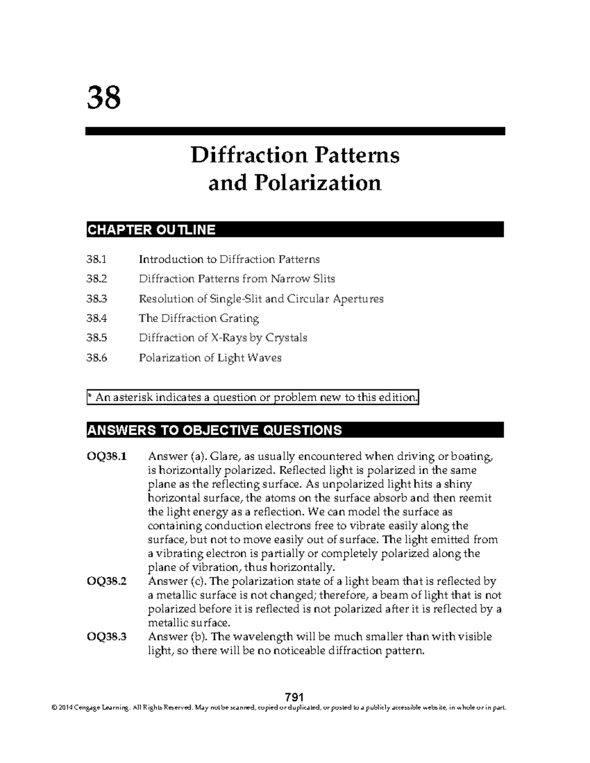 Chương 38 - ádasd - 791 38 Diffraction Patterns and Polarization CHAPTER OUTLINE 38 Introduction ...