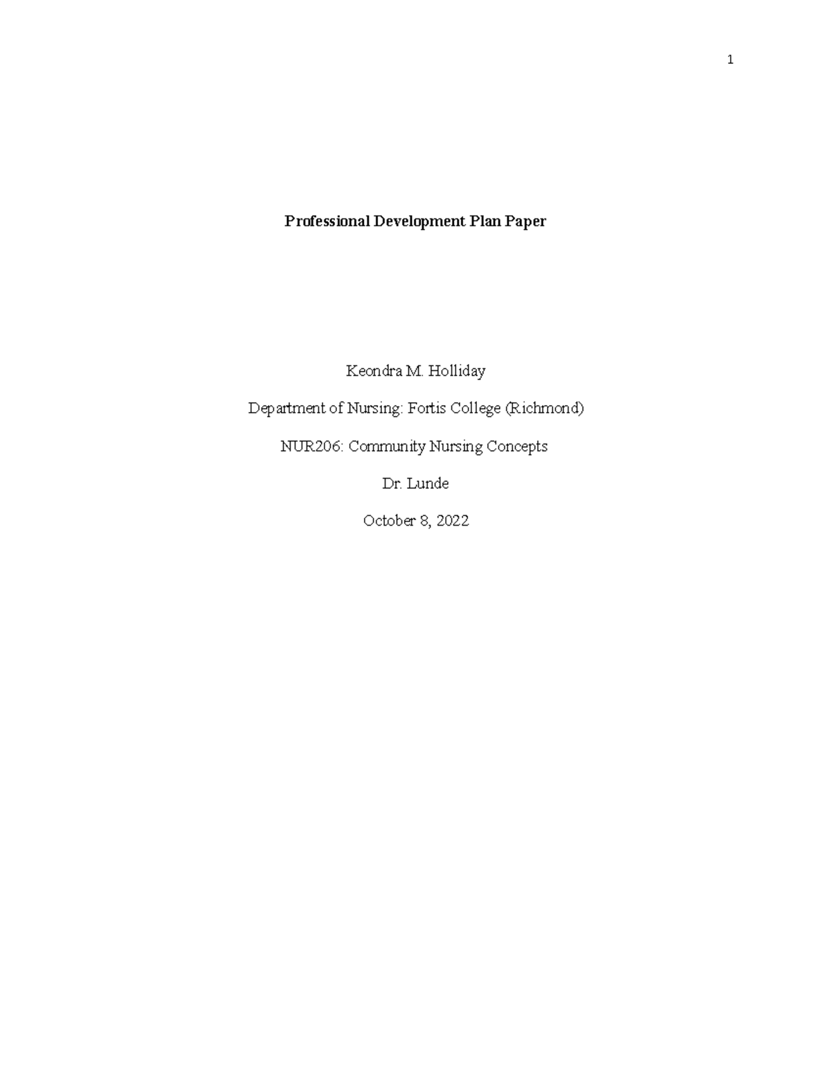 Professional Development Plan Paper Template-2022 - Professional ...