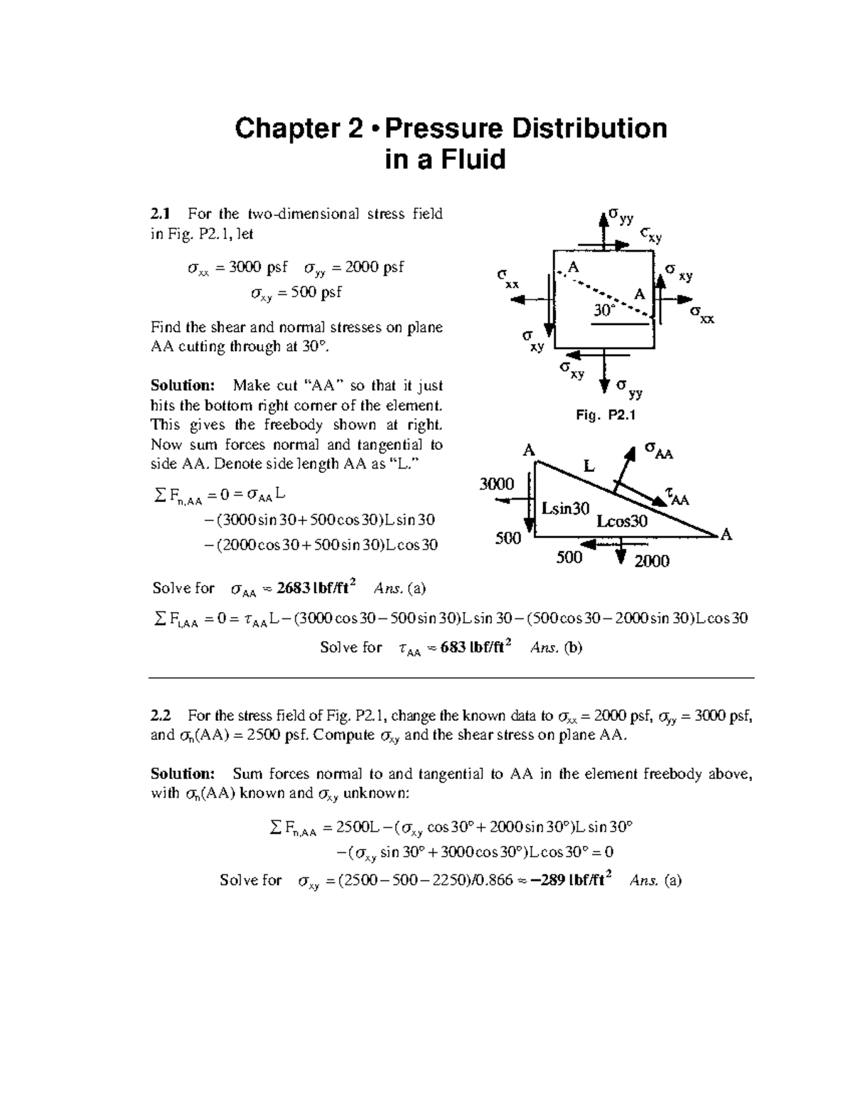 Chapter 2 • Pressure Distribution - Chapter 2 • Pressure Distribution ...