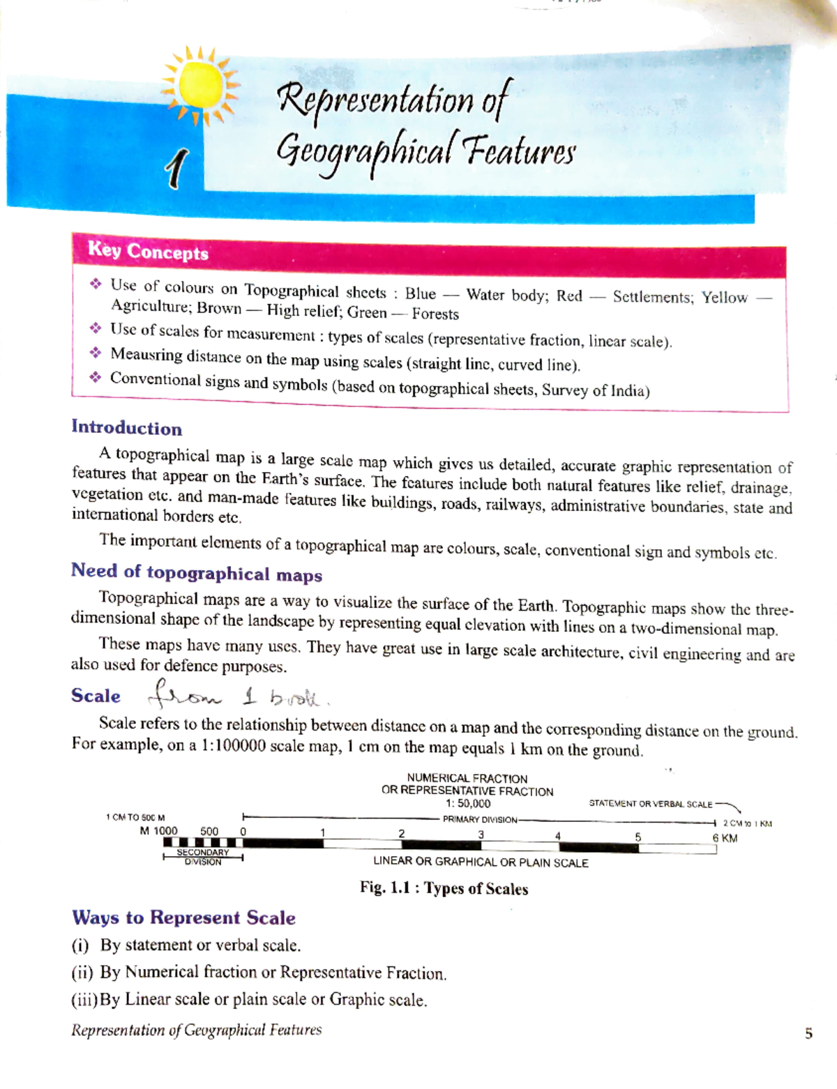 Class 7th geography- 1st unit test exercises - Representation of ...