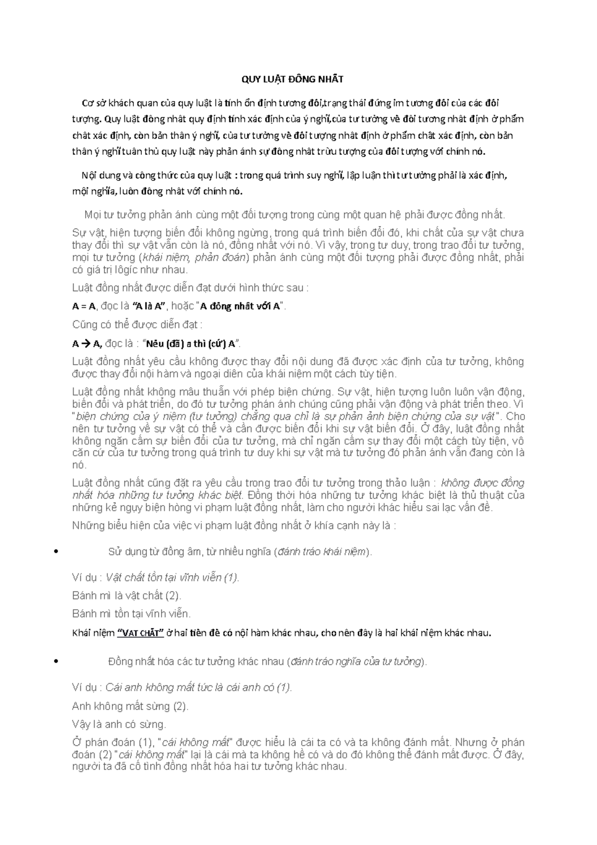QUY LUẬT ĐỒNG NHẤT - năm sáu - Luật Thương mại quốc tế - Studocu