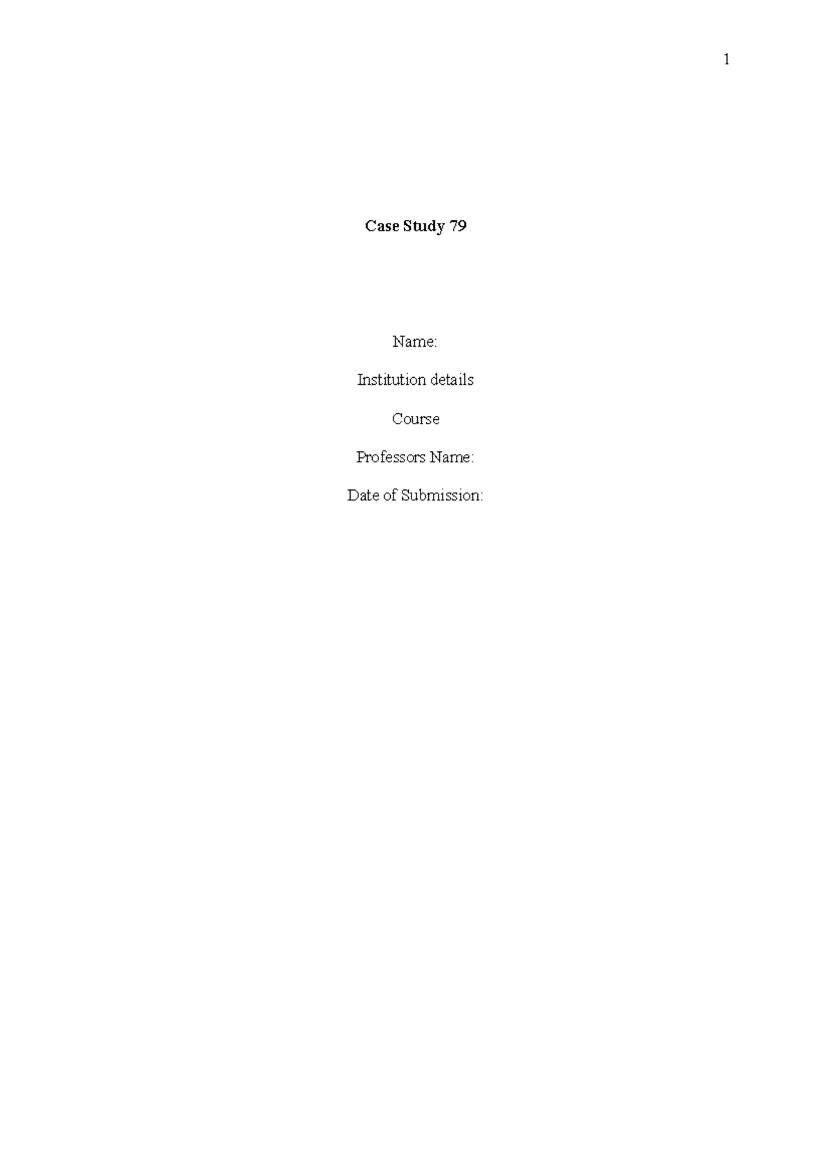 Case Study 79 Hyperthyroidism 2.edited - Case Study 79 Name: Institution details Course ...