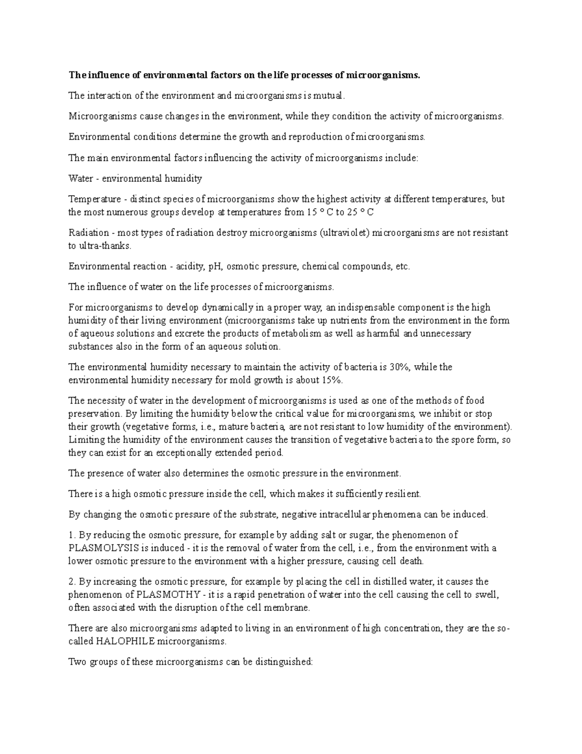 The Influence Of Environmental Factors On The Life Processes Of the-influence-of-environmental-factors-on-the-life-processes-of